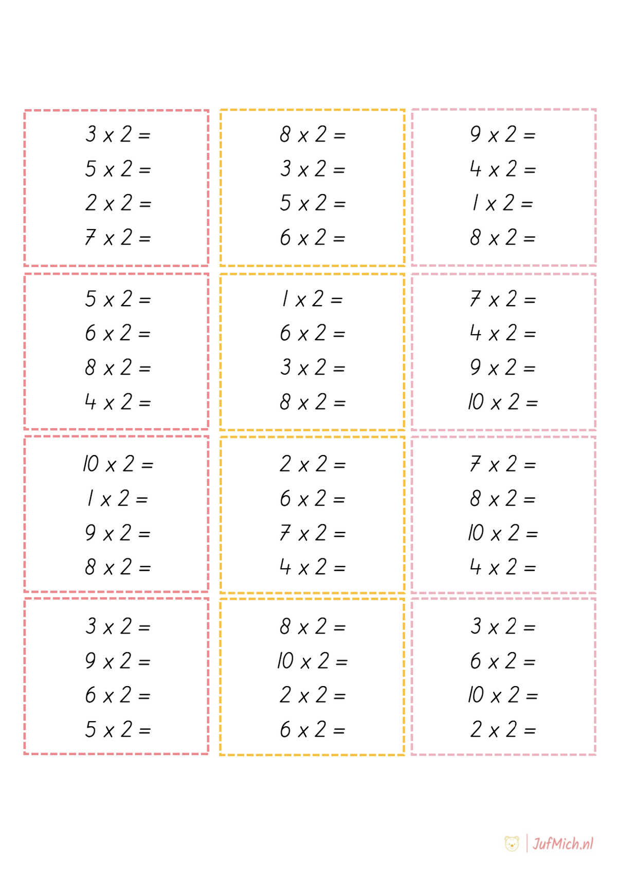 keersommen / Rekenen groep 4 / Rekenen | Jufmich