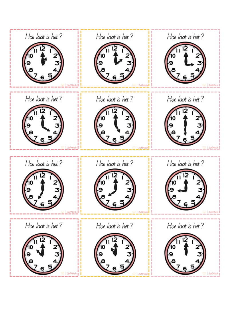 klokkijken / Rekenen groep 4 / Rekenen | Jufmich