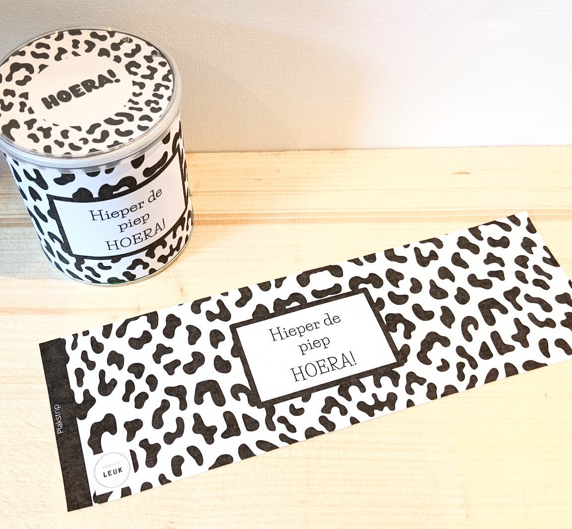 Printable bakje chips panterprint