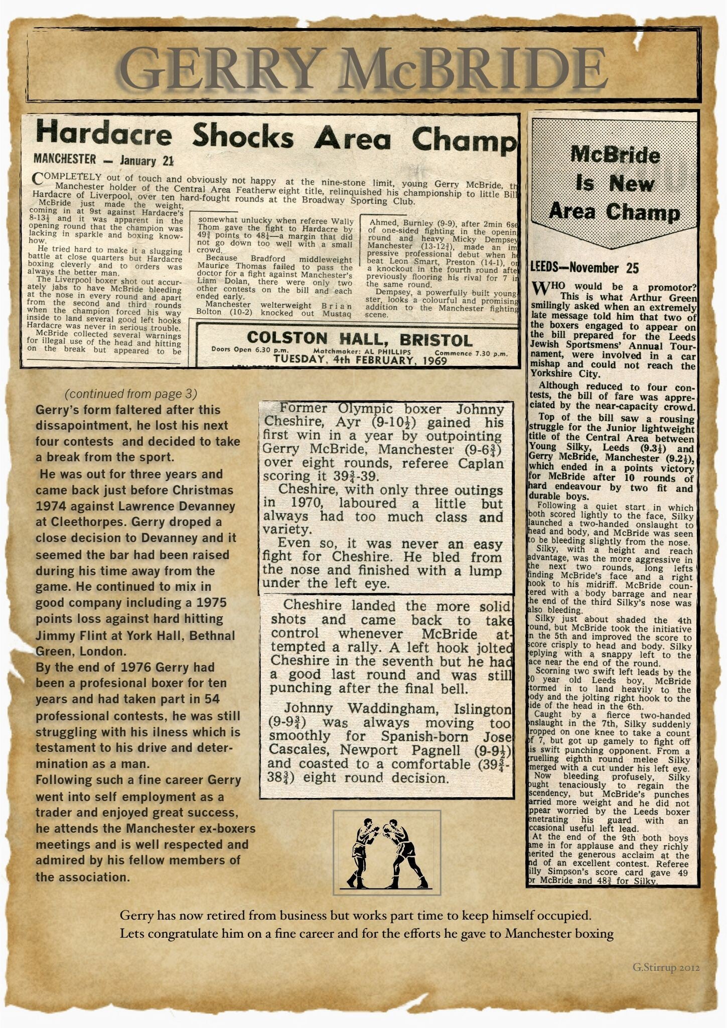 Gerry McBride / Spotlight On | Manchester Ex Boxers Association