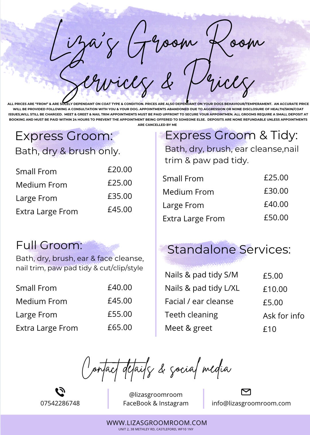 Booking | Liza’s Groom Room