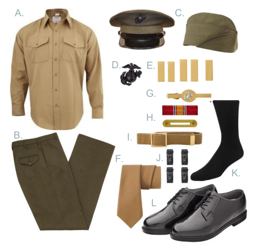 Service Bravo uniform inventory / Service Bravos | USMC Uniform Guide