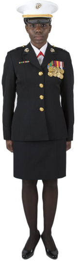 Female Officer Blue Dress A (medals) / Blue Dress | USMC Uniform Guide