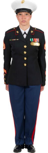 Female Officer Blue Dress A (medals) / Blue Dress | USMC Uniform Guide