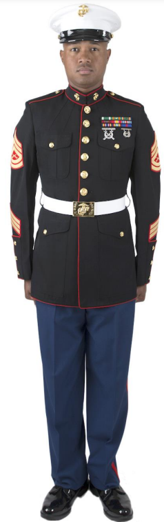 Enlisted Blue Dress B (Ribbons and Badges) / Blue Dress | USMC Uniform ...