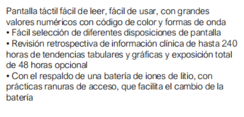 MONITOR SIGNOS VITALES 15” Marca PHILIPS Modelo EFFICIA CM150 ...