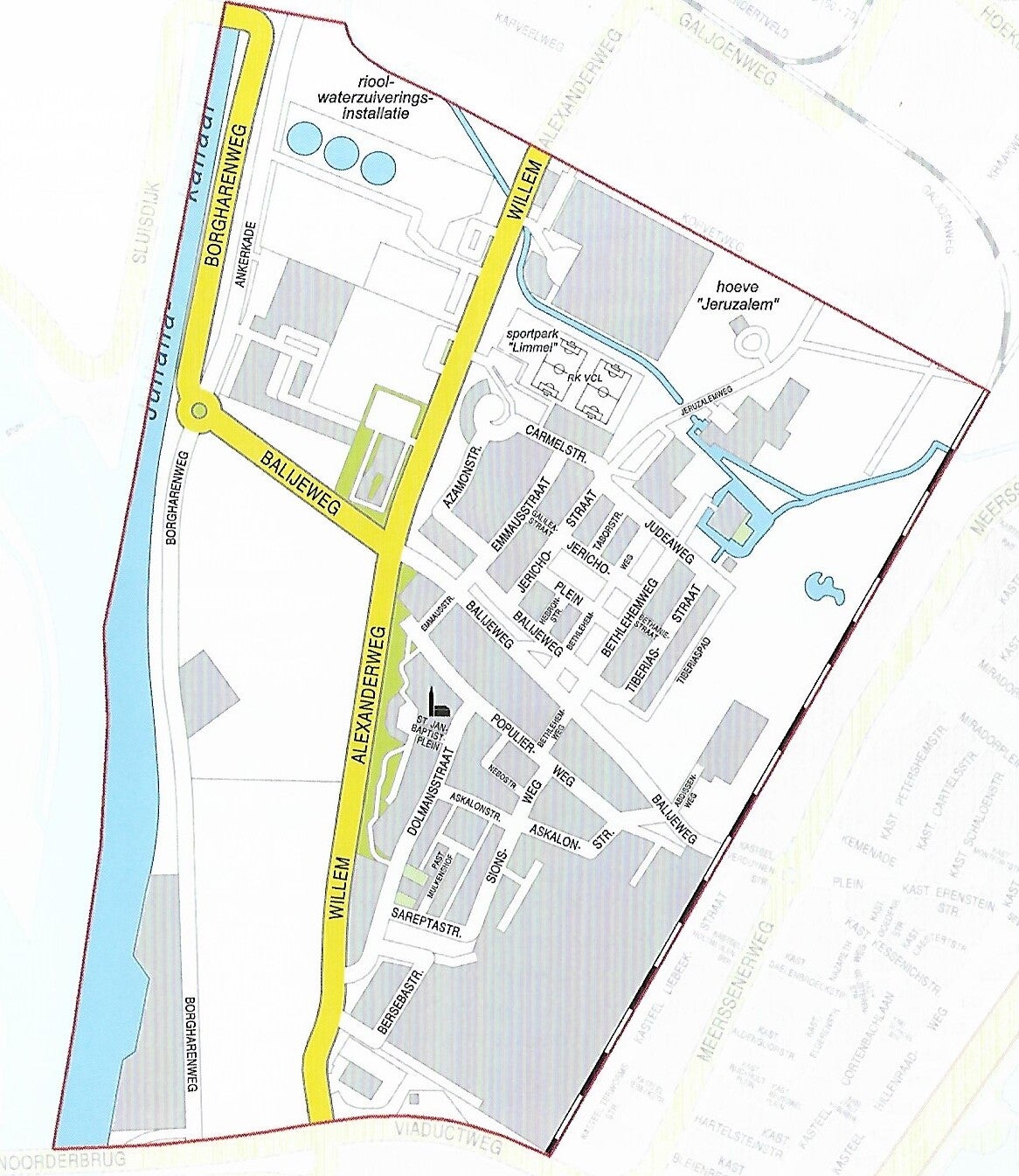 Limmel op de kaart / Limmel / Maastricht Noord Oost / Stadsdelen ...