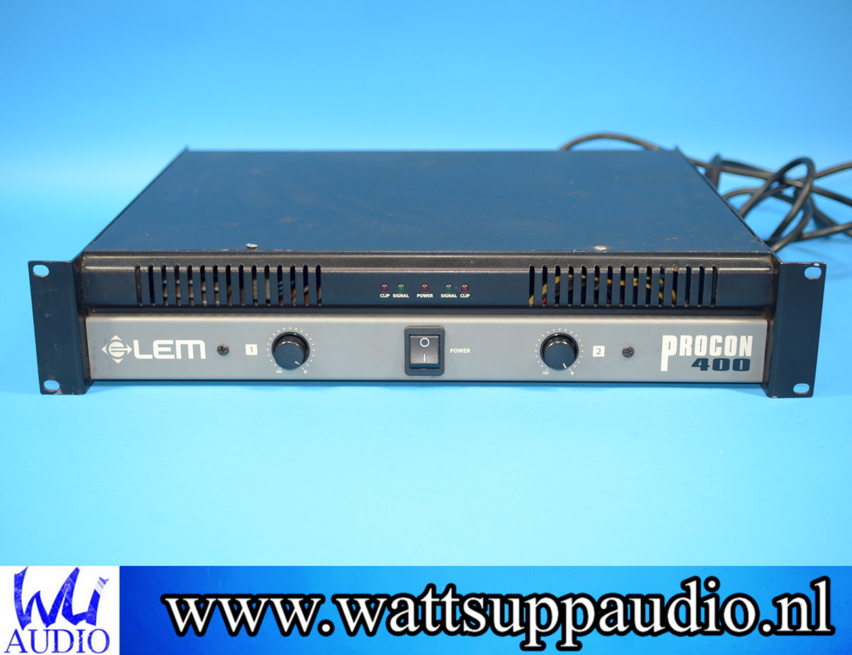 LEM Procon 400 2 channel Professional amplifier | Wattsuppaudio