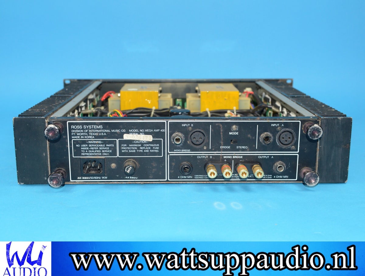 ROSS Systems MEGA AMP 400 2 channel Professional amplifier |Wattsuppaudio