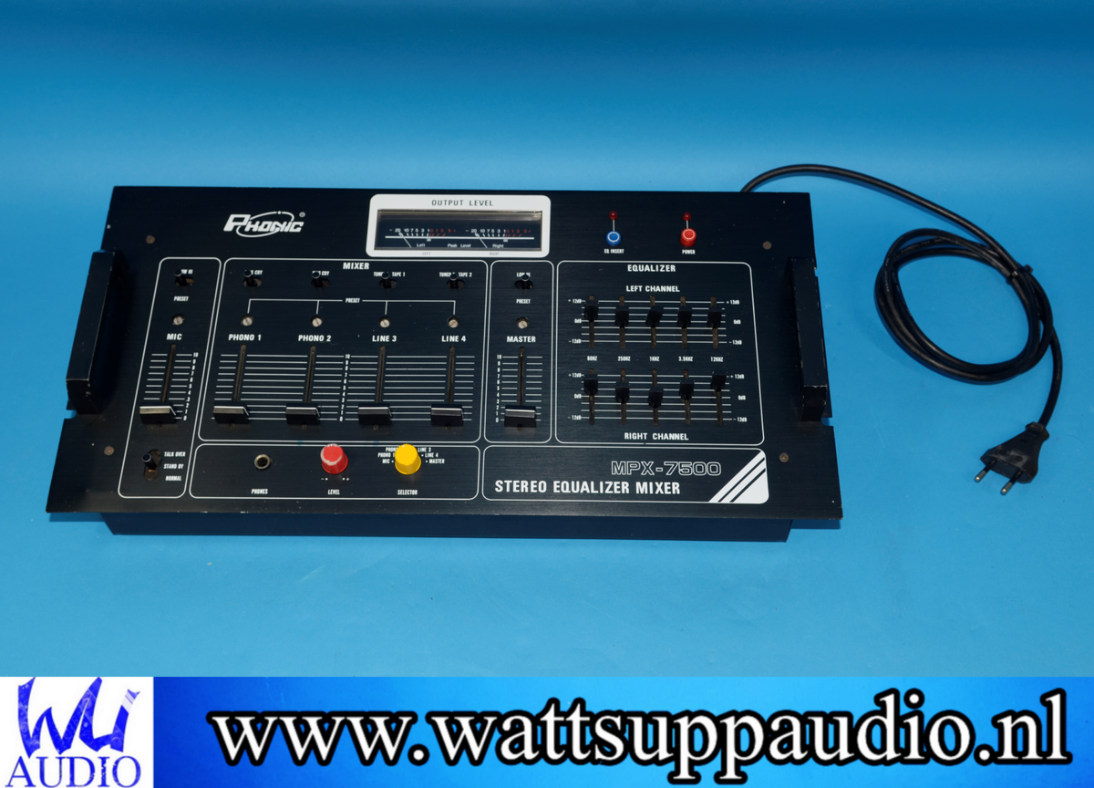 Phonic MPX-7500 Stereo Equalizer Mixer | Wattsuppaudio