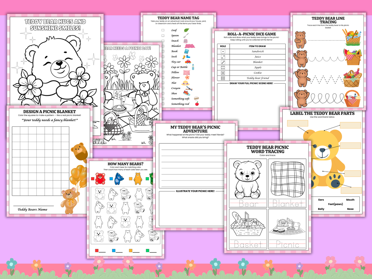 Teddy Bear Picnic Activity Pack – Printable Fun for Kids | Little ...