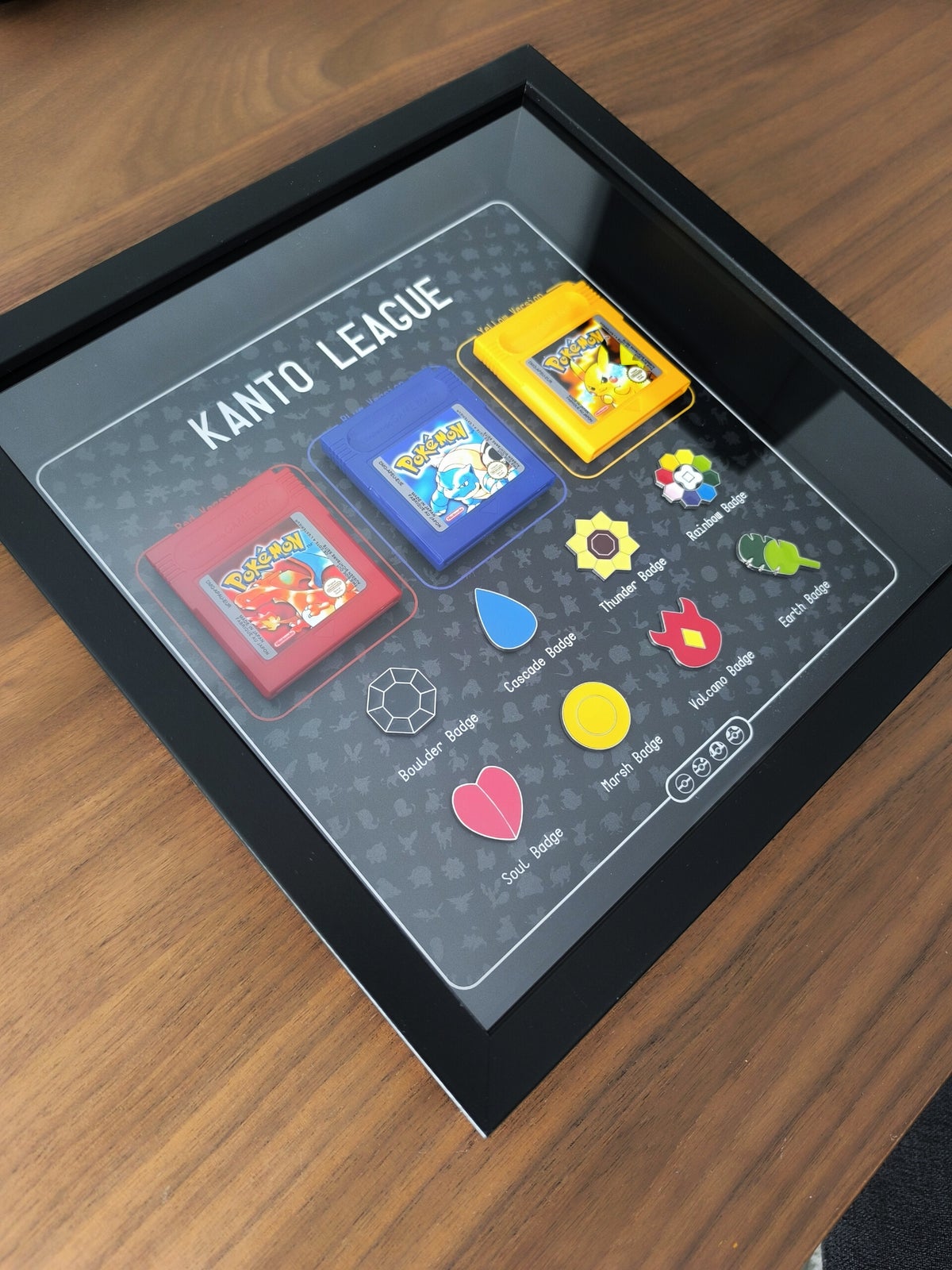 Pokemon Frame : First Generation with Games and Badges | RETRO FRAMES
