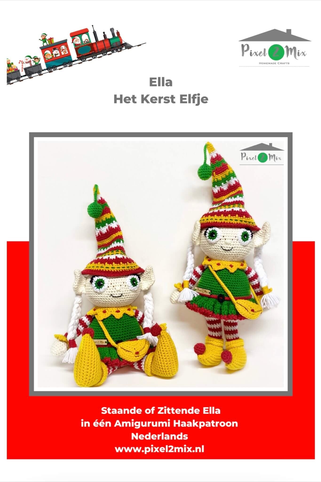 Kerstelfjes Haken, Ella - Het Kerst Elfje en Elbert - De Kerst Elf ...