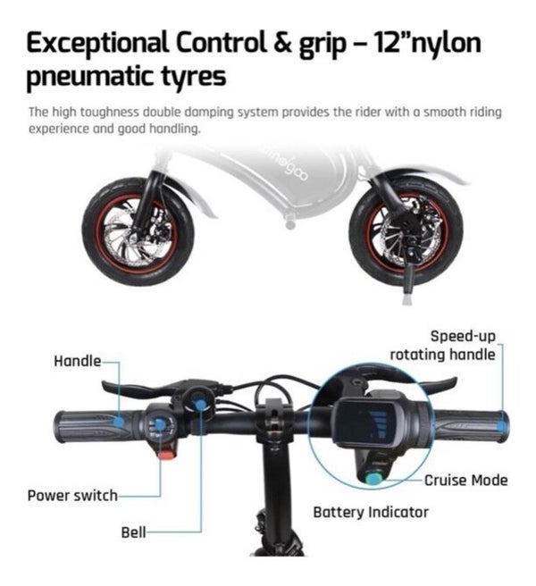 Windgoo B3 E-scooter | Elektrische vouwfiets | 25km/h | 12 inch | Met ...