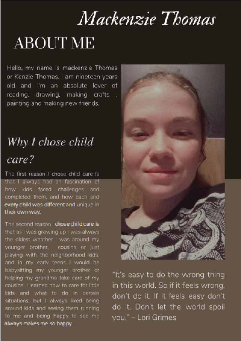 Staff Bios / Brookville Campus | All 4 Kids LLC