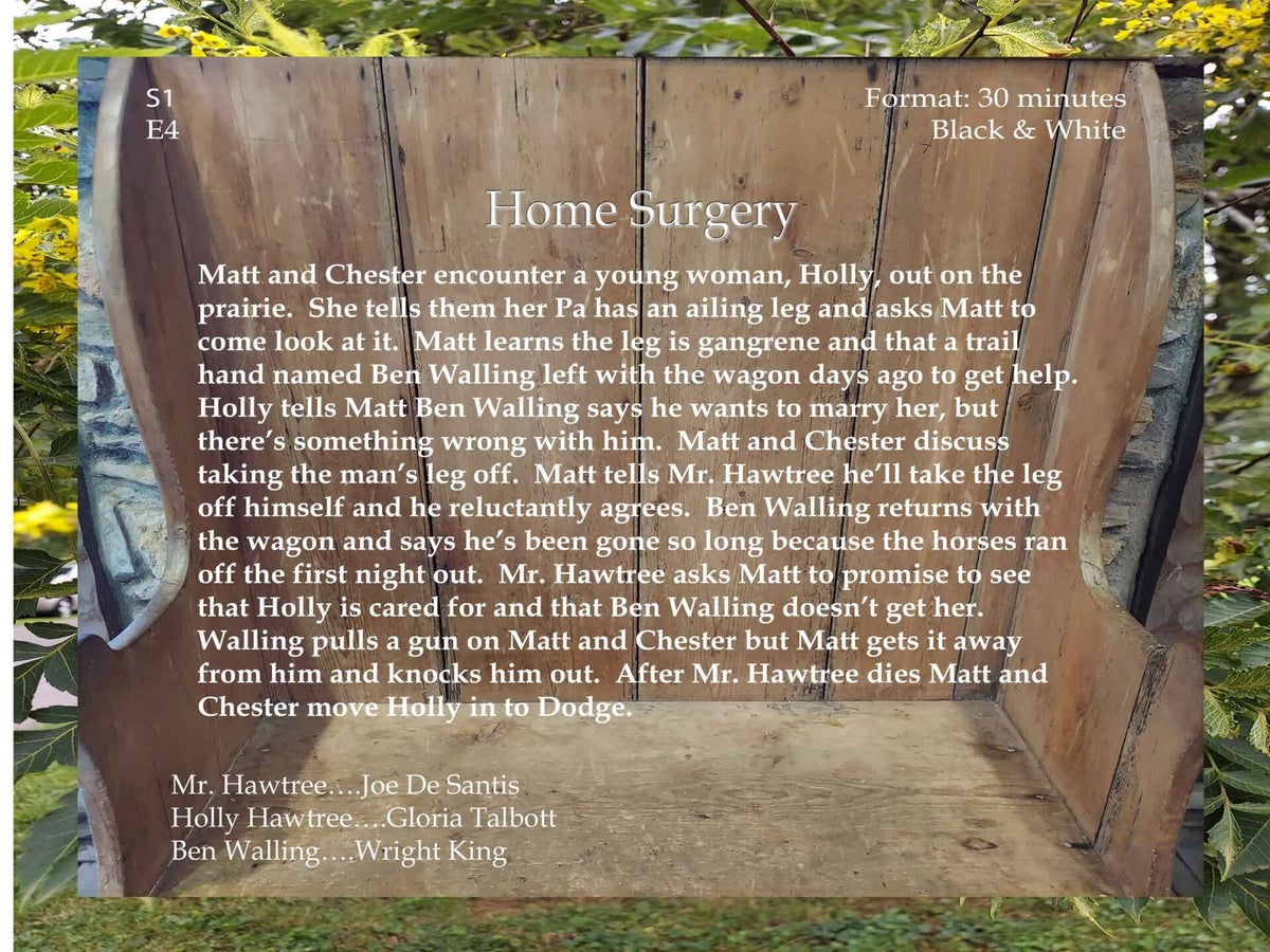 S1 E4 Gunsmoke Home Surgery