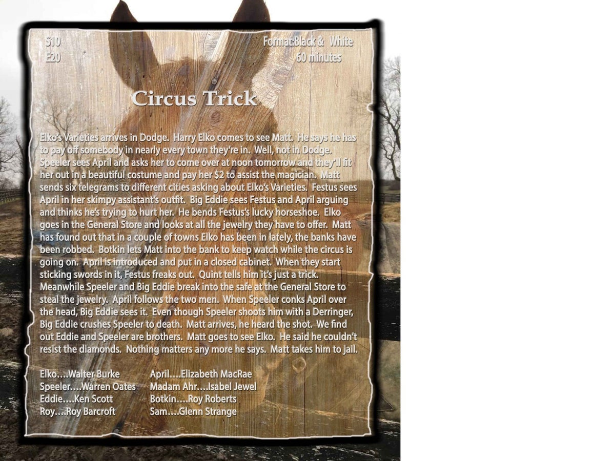 S10 E20 Gunsmoke Circus Trick