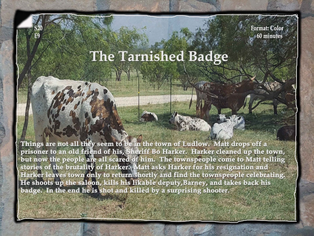 S20 E9 Gunsmoke The Tarnished Badge