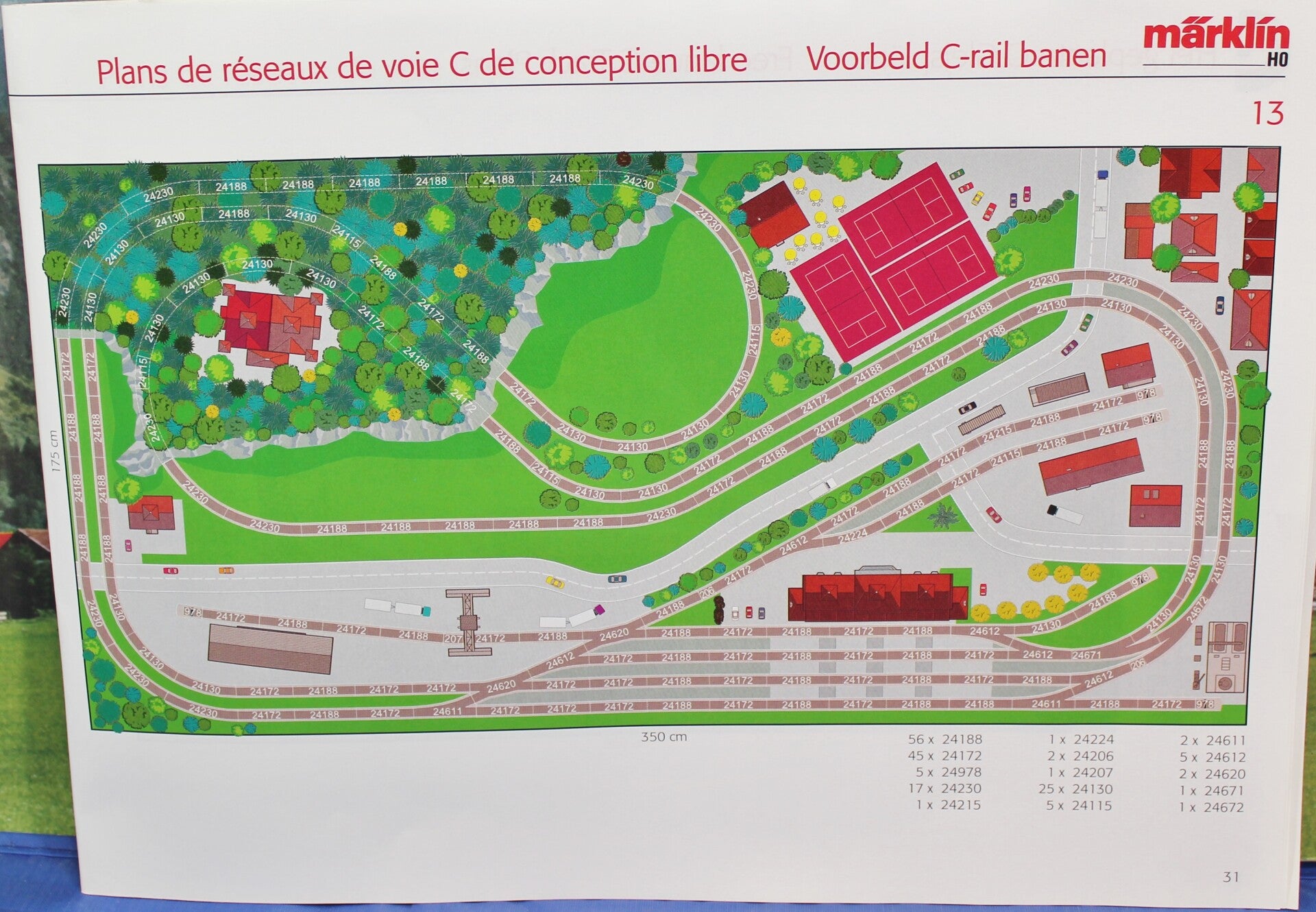 Märklin H0 Baan-ontwerpen voor C-rails. | Goudspoor