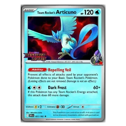 Chase Card - Articuno 051 - Destined Rivals Promo | ArtiCollect