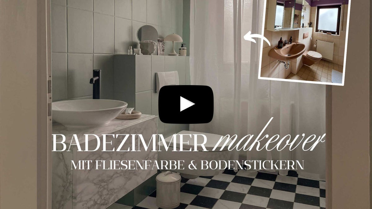 DIY: Bad Makeover mit Fliesenanstrich & Klebefolie / DIY Tutorials ...