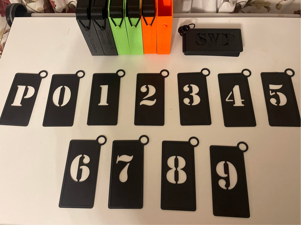 Plot numbers Stencil set | site stencil uk LTD