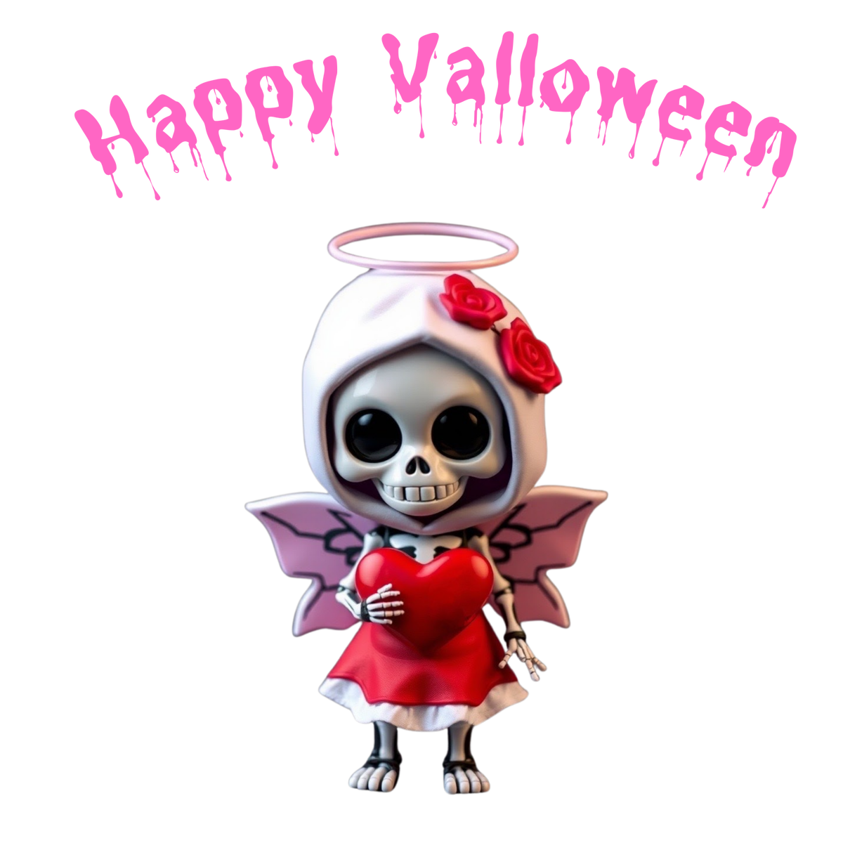 Skeleton with Wings and Bonnet / February Gallery | Scary Merry Co