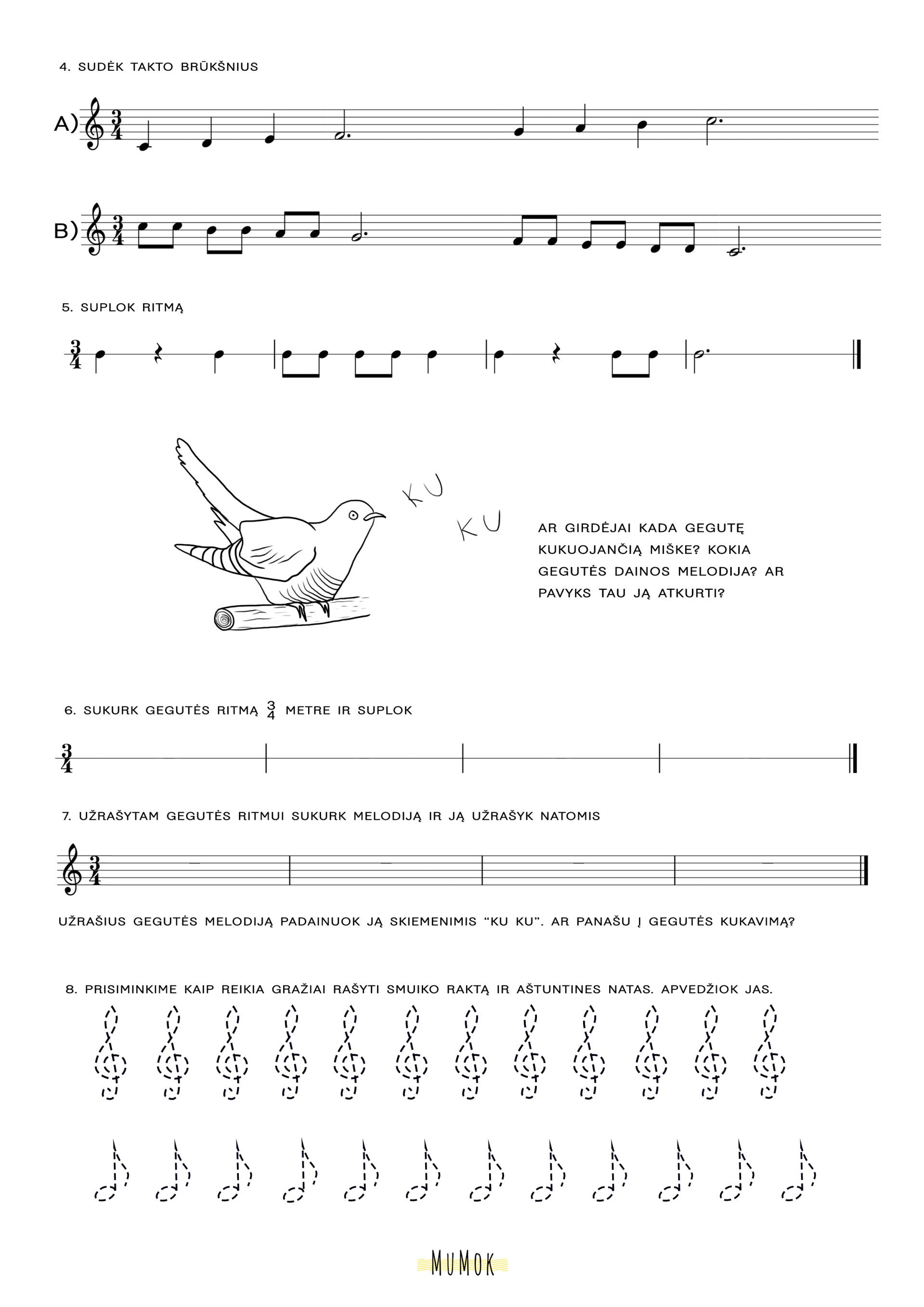 Muzikos raštas / ONLINE PAMOKOS | MuMok