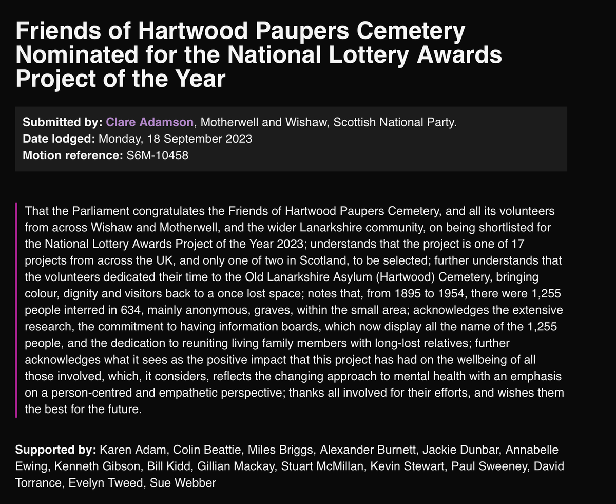 Media / Resources | Friends of Hartwood Paupers Cemetery