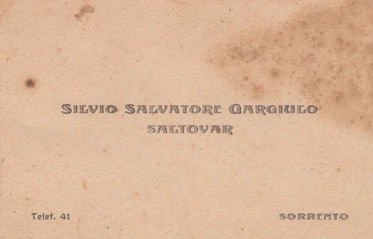 Silvio Salvatore Gargiulo in arte Saltovar - Biblioteca Storica Sorrentina