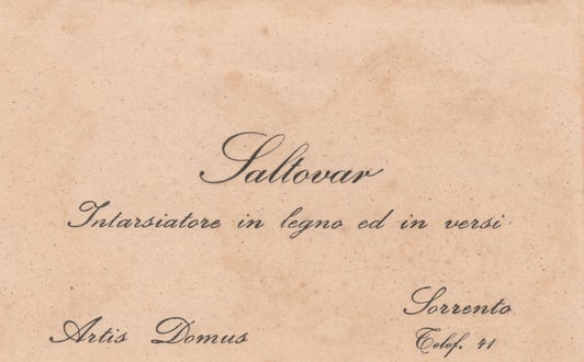 Silvio Salvatore Gargiulo in arte Saltovar - Biblioteca Storica Sorrentina