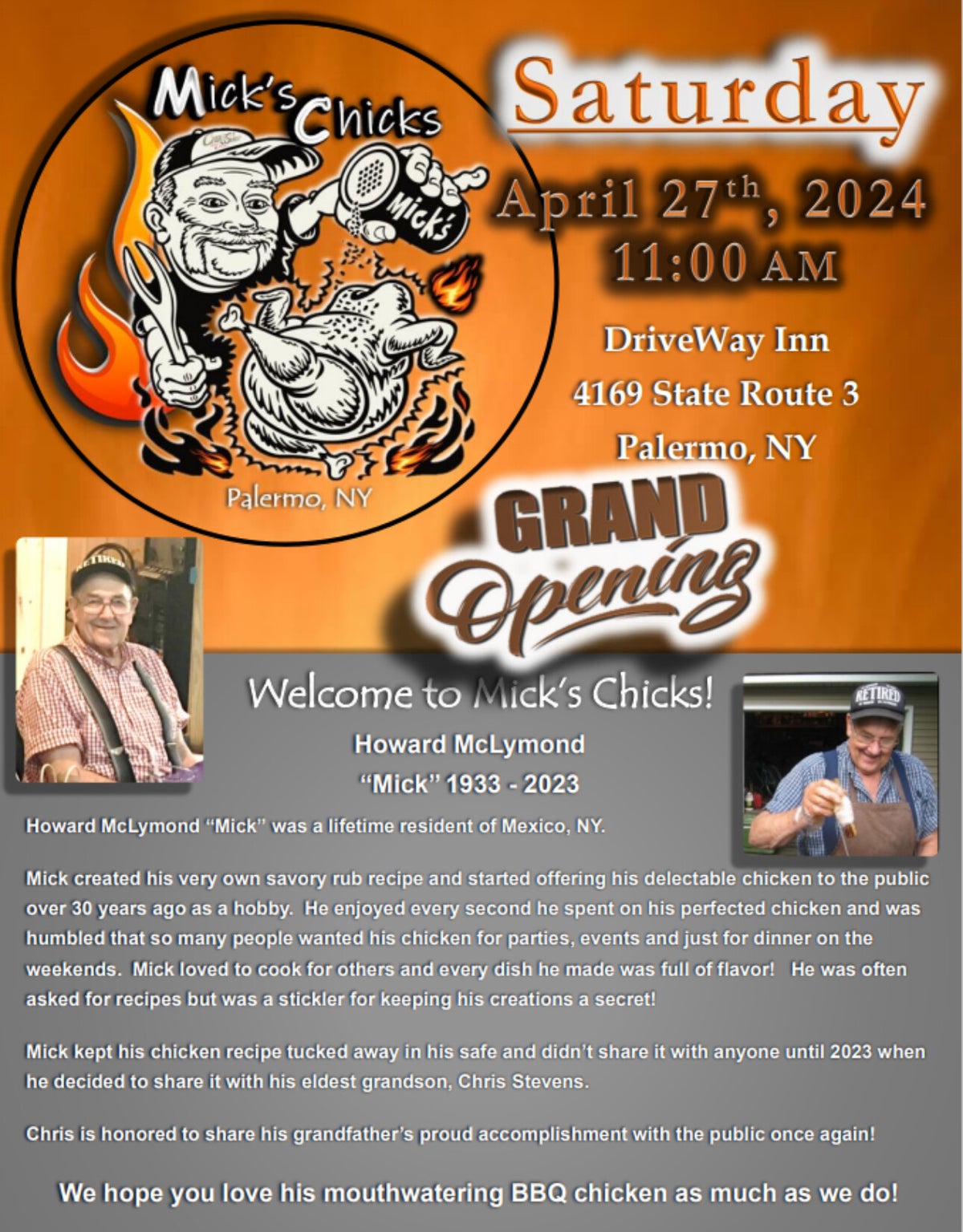 Mick's Chicks | The Driveway Inn