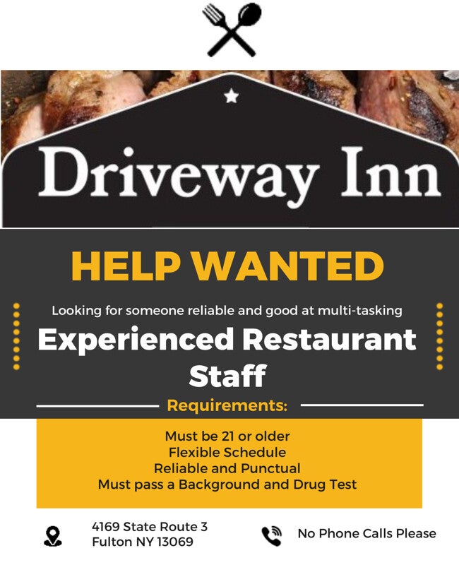 Help Wanted | The Driveway Inn