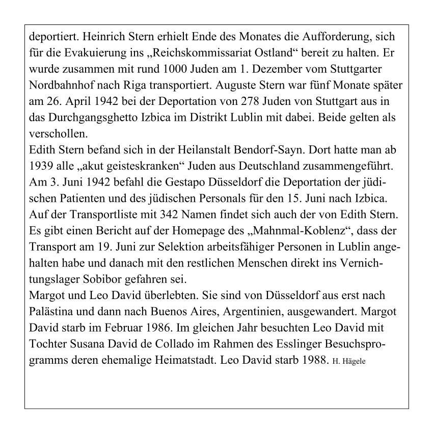 3 Martinstraße 34, Heinrich, Auguste und Edith Stern / Adressen und ...