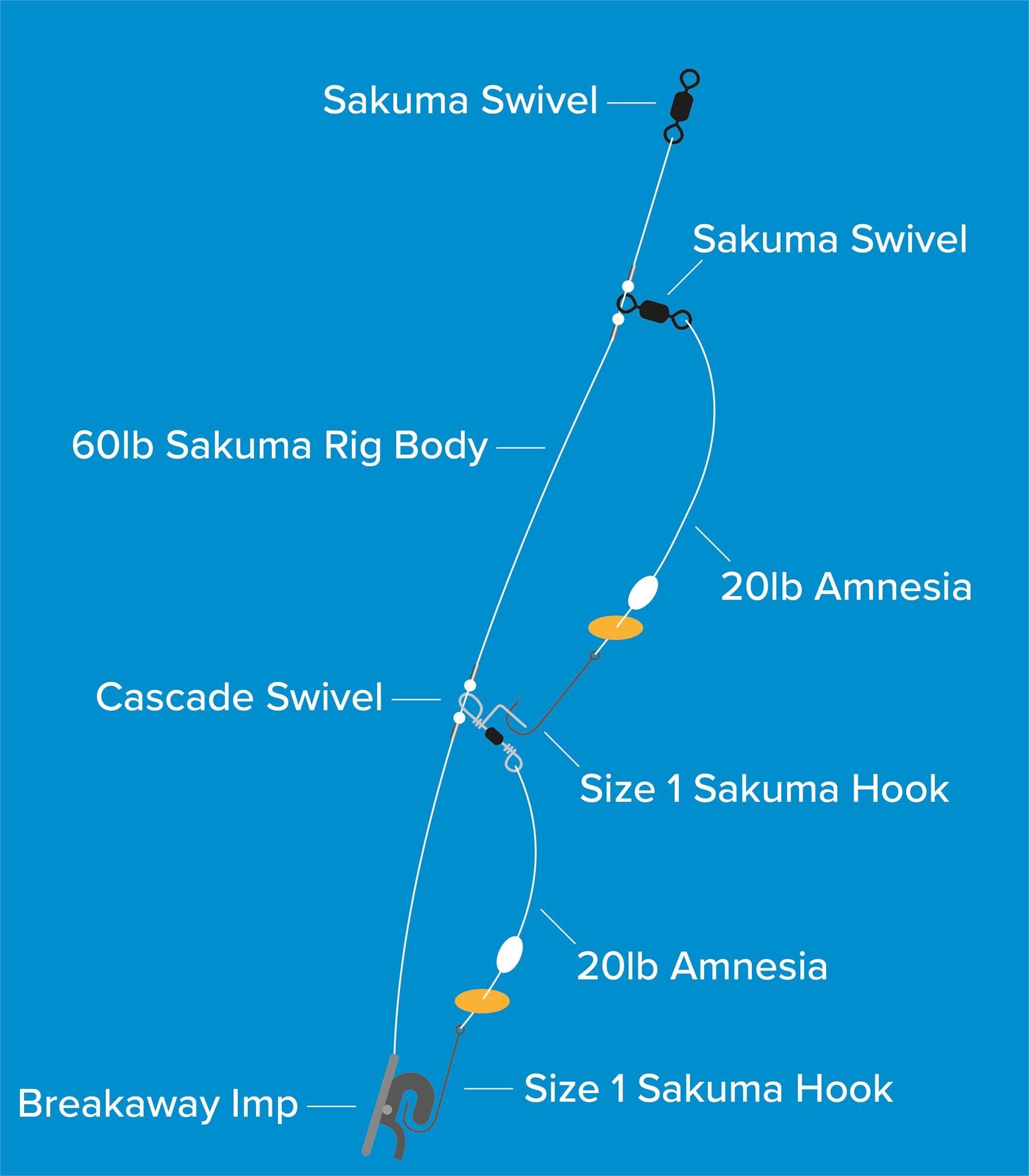 Sakuma 2 Hook Clipped Down Rig | Shorecast