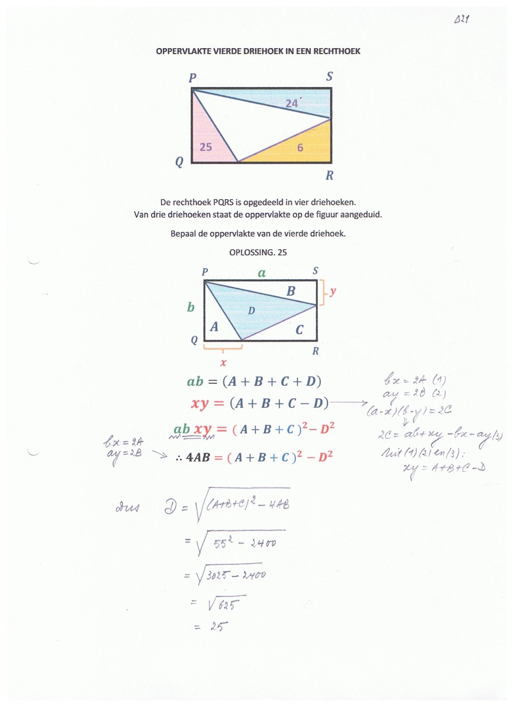 OPLOSSING 21 | Driehoeken