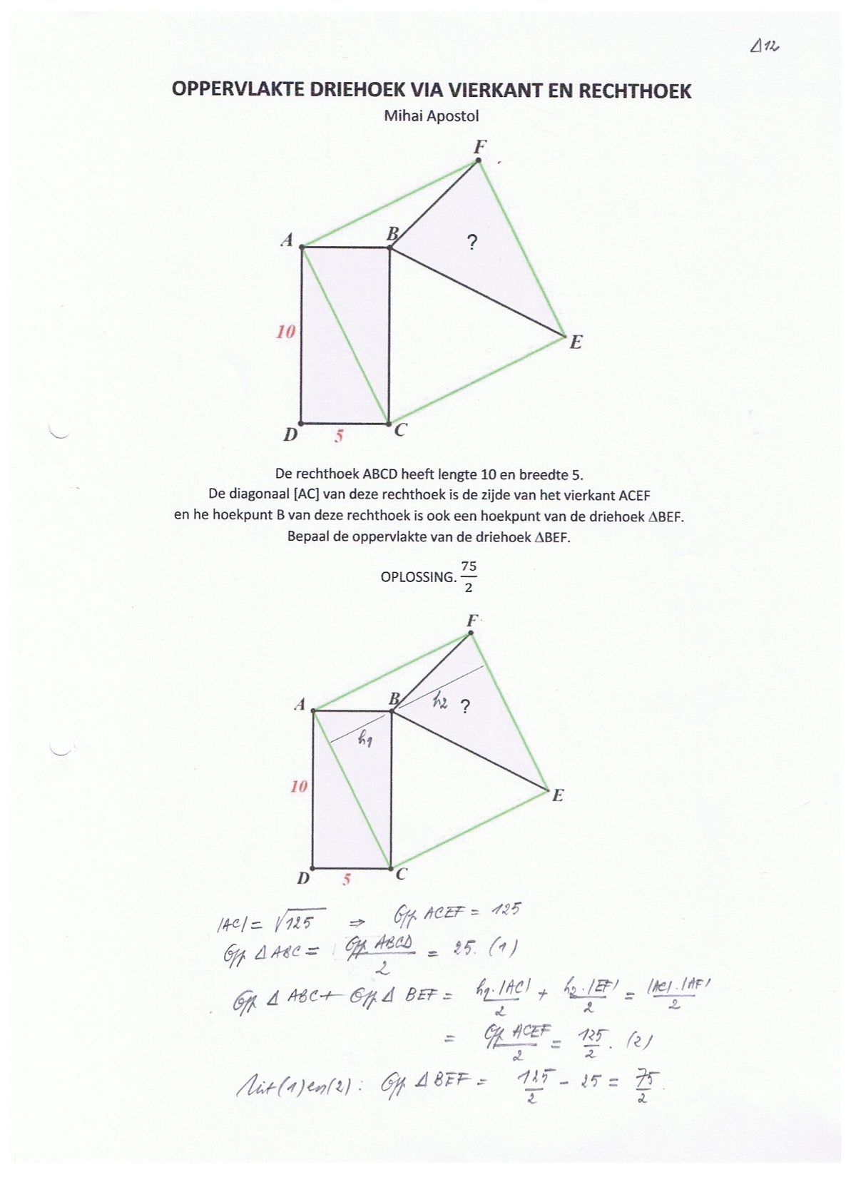 OPLOSSING 12 | Driehoeken