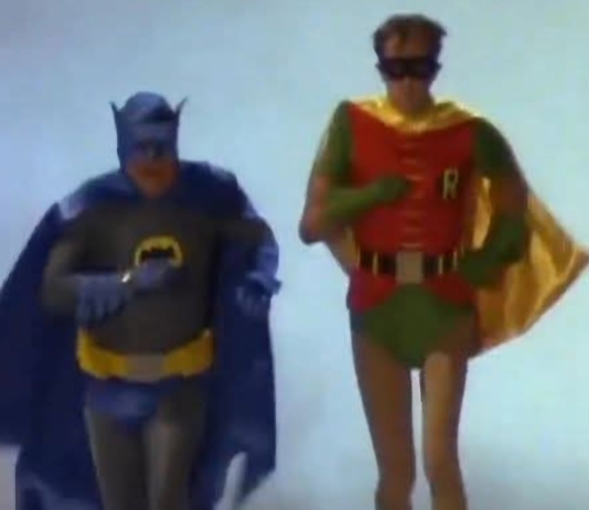 David Jason (Del Boy) as Batman & Nicolas Lyndhurst (Rodney) as Robin ...