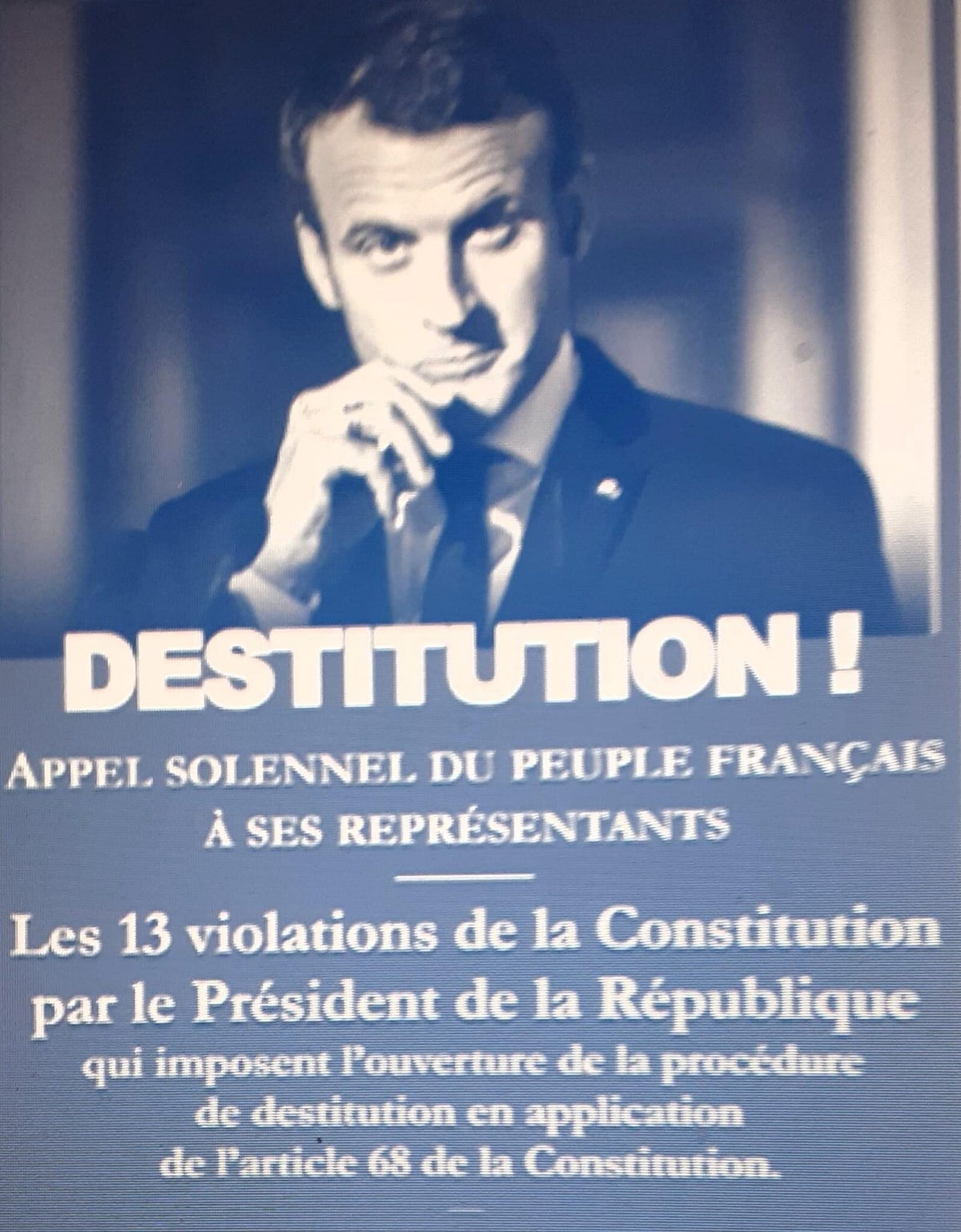 Demande de destitution de Macron par l’article 68 / ARTICLES | Mérovée ...