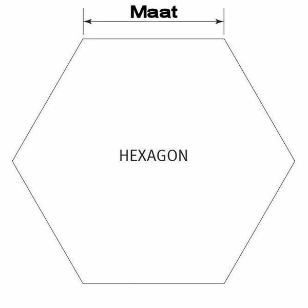 Template hexagon 1 1/2 inch - DQ Templates | De Quilterie
