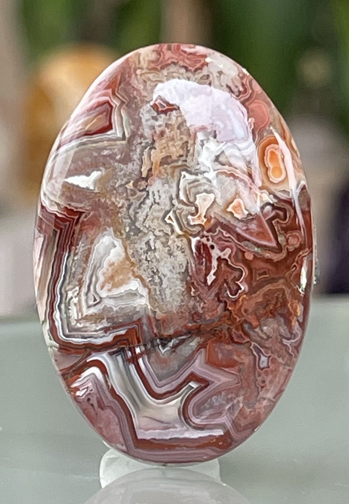 Crazy Lace Agaat edelsteen cabochon ovaal, medium | Jalla Stones