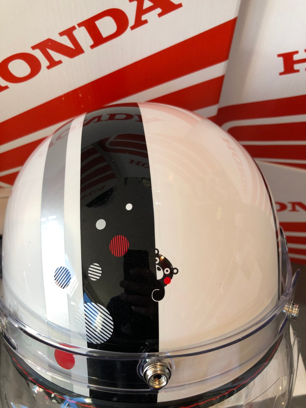 Honda Monkey Helmet Kumamon Ami Pro White | corky-parts.be