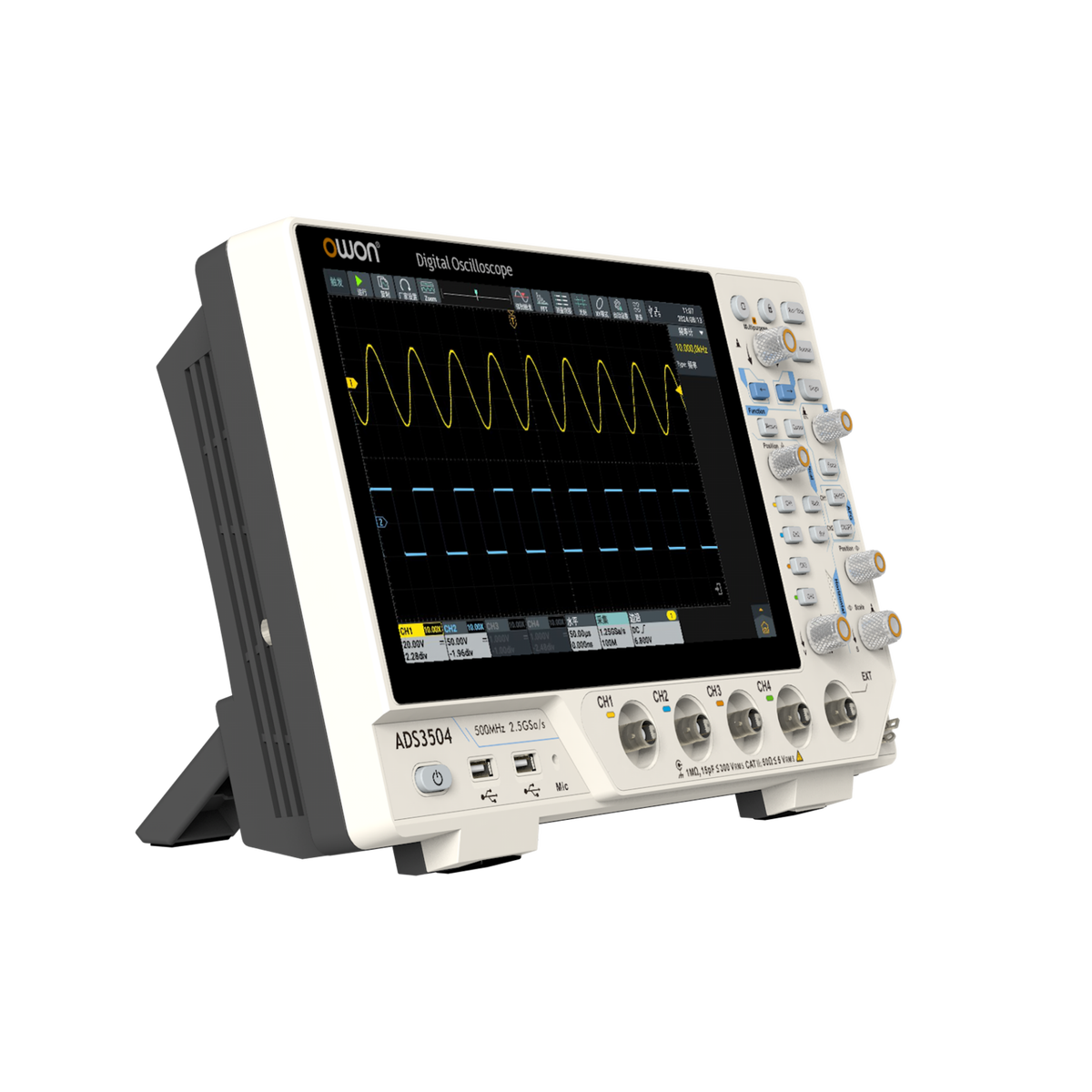 OWON ADS3102 100Mhz 2CH 4th-Gen. Multifunction Digital Oscilloscope | owontechnology.eu