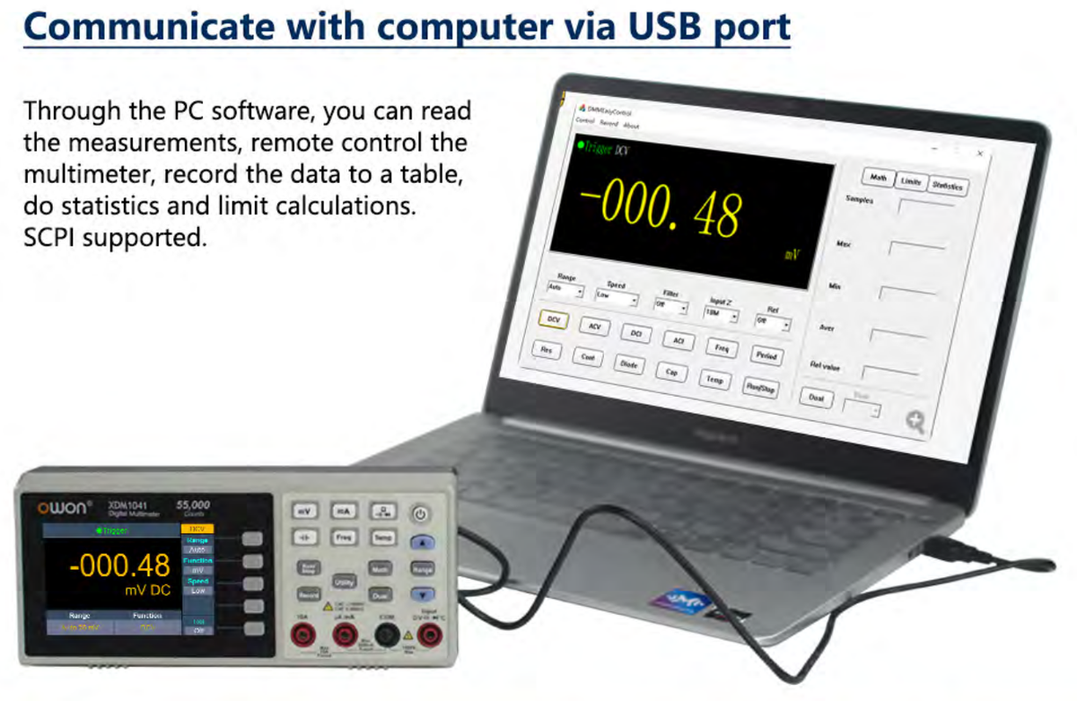OWON XDM1041 55,000 counts Bench-type Digital Multimeter | owontechnology.eu