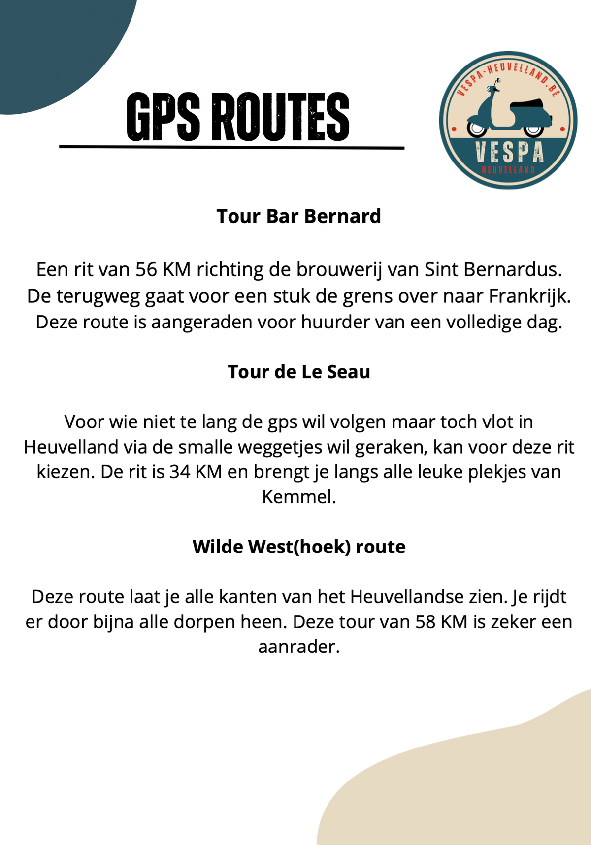 GPS Routes | Vespa Heuvelland