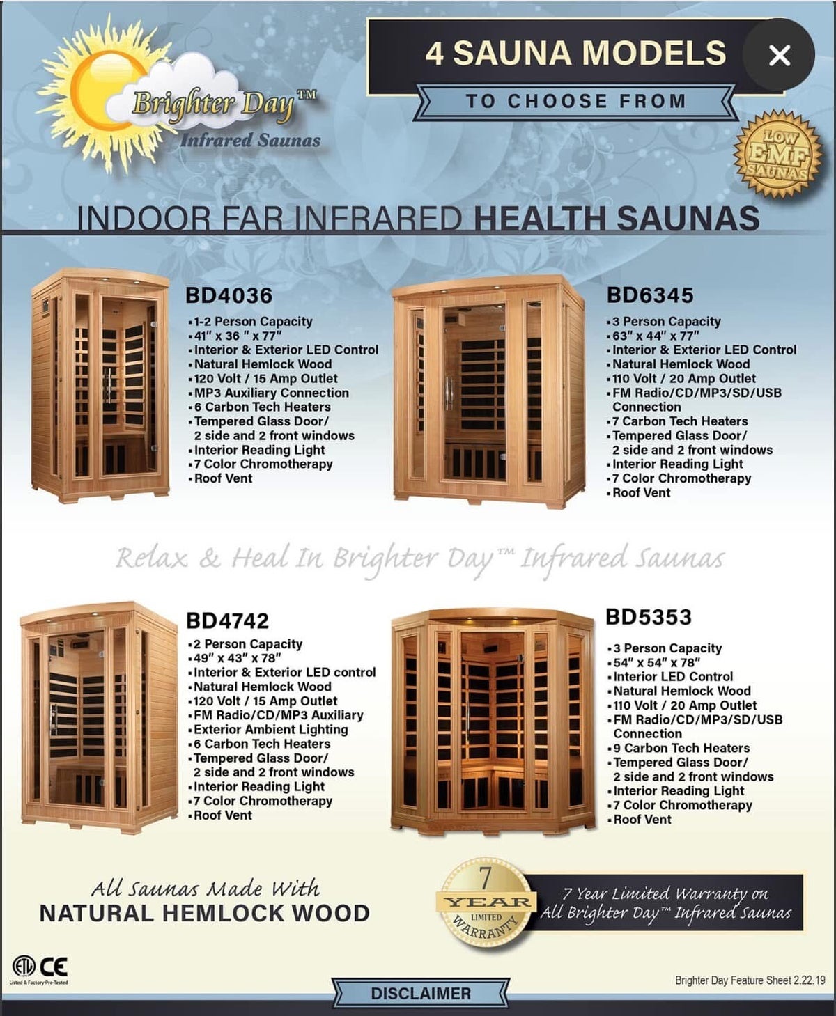 Saunas | RAINBOW POOLS & SUPPLIES