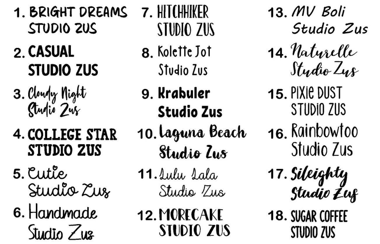 Lettertypes | Studio Zus