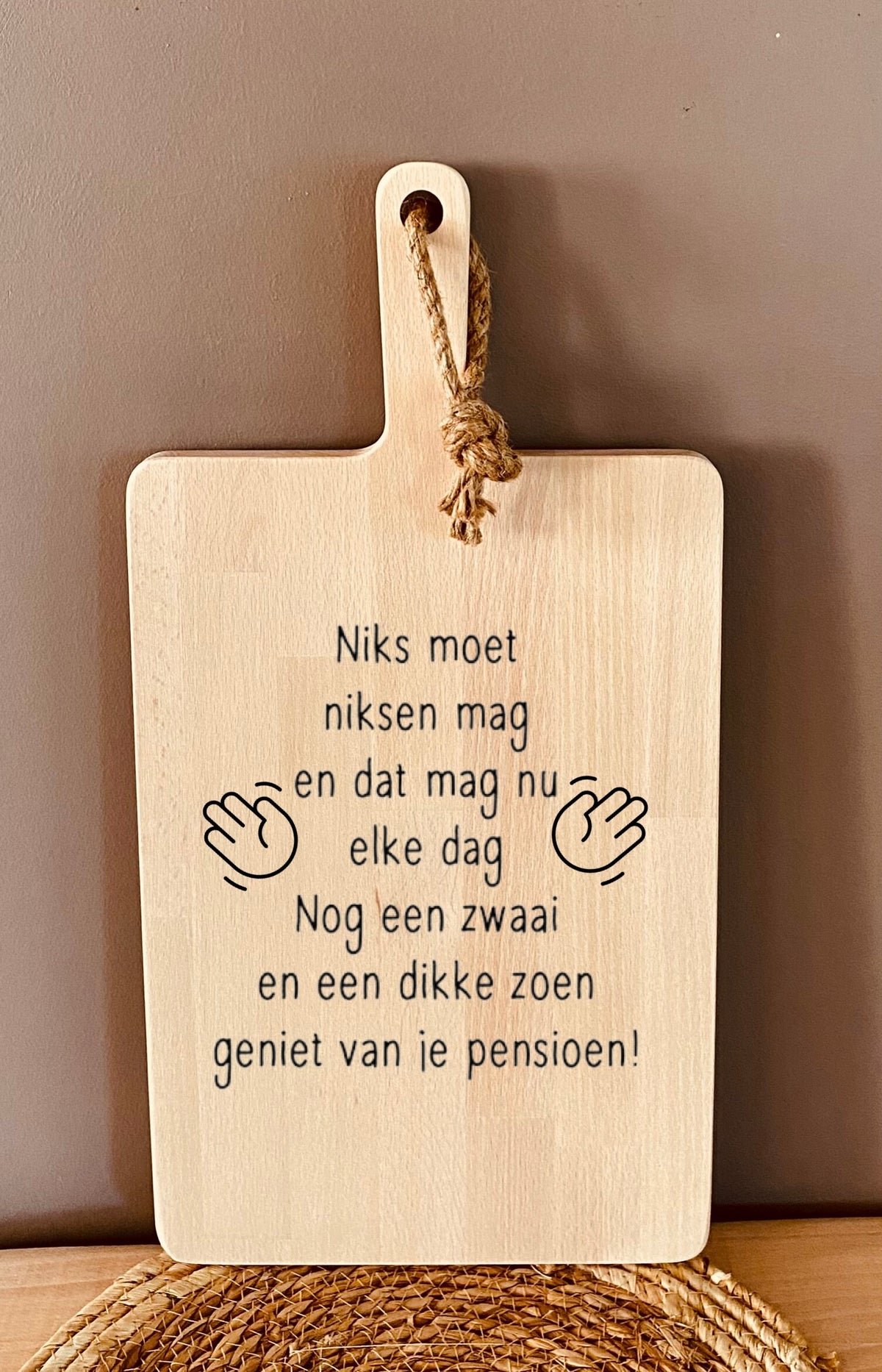 Tapasplank 49 cm : Niks moet niksen mag en dat mag nu elke dag ...