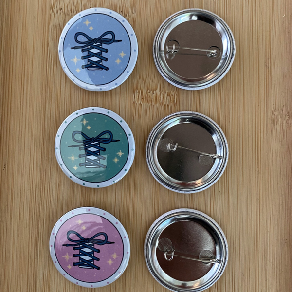 Button Auszeichnung Schuhe binden | Werkstattplanet