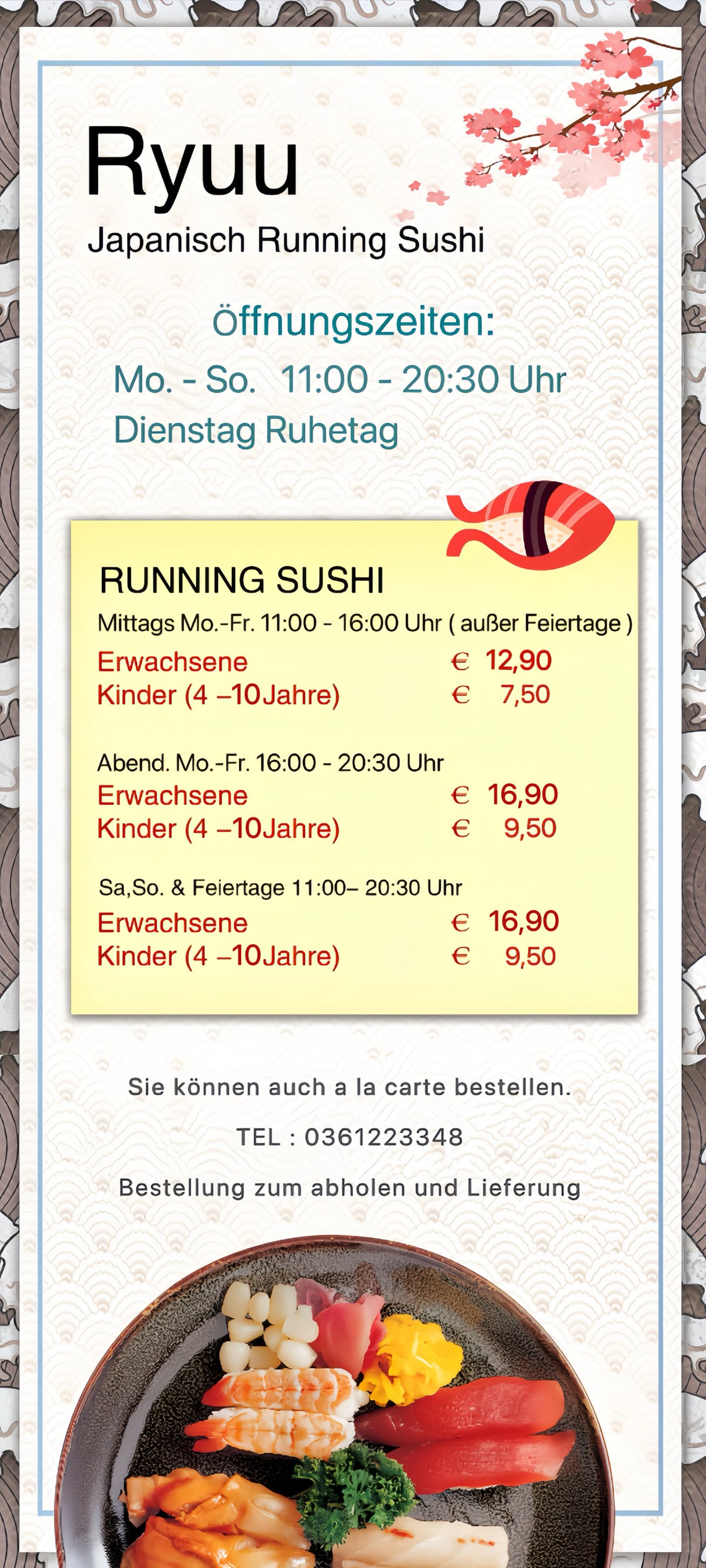 Ryuu japanische running sushi